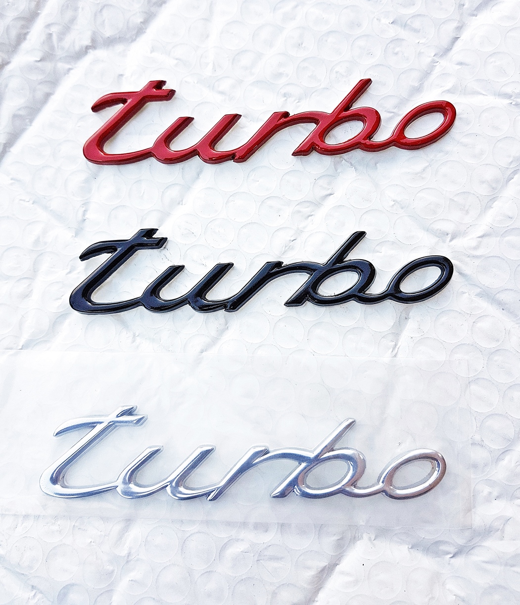 Porsche 'turbo' script badge - Torque Partz