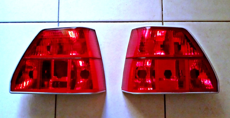 VW Golf 2 Rear Lights - All Red - Torque Partz