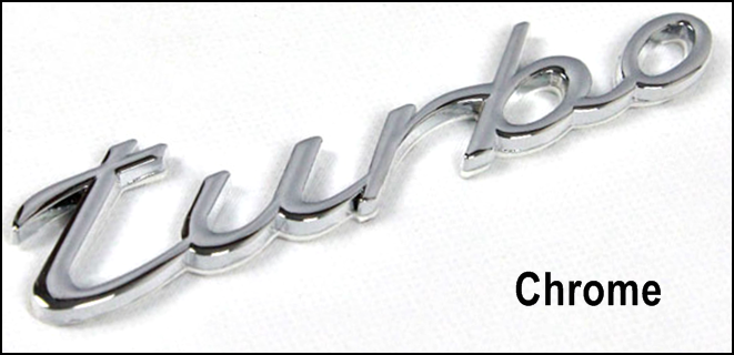 Porsche 'turbo' script badge - Torque Partz