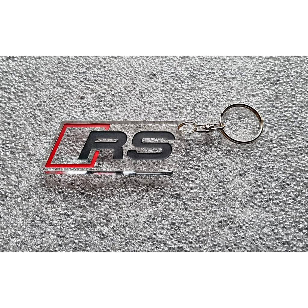 Audi RS Keyring (Red) - Glass - Torque Partz