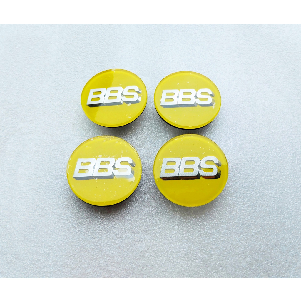 BBS Style Badges - Yellow And Silver, 70mm (Rare!) Last Few Sets ...