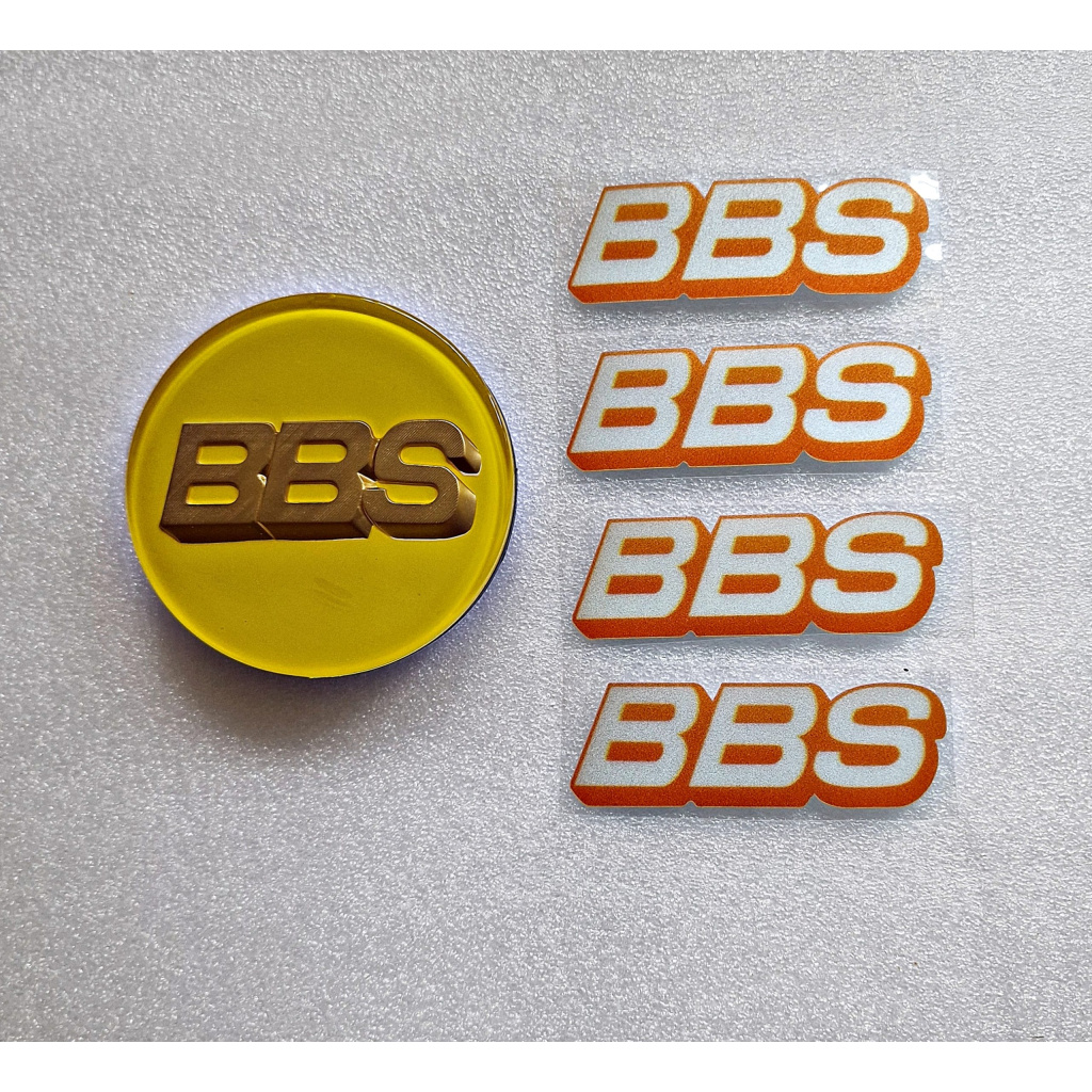 BBS Wheel Stickers - Orange/yellow - Torque Partz