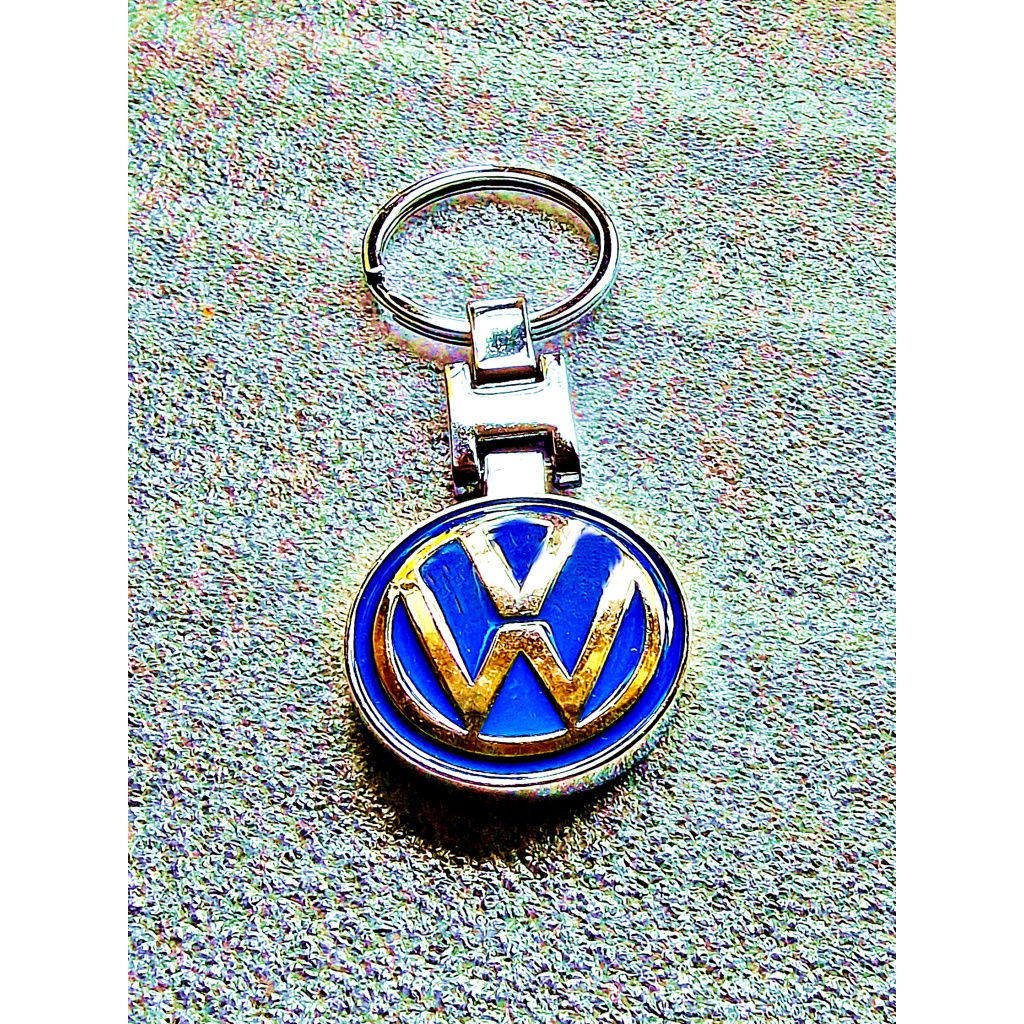 Volkswagen Keyring - (round, Blue/silver) - Torque Partz