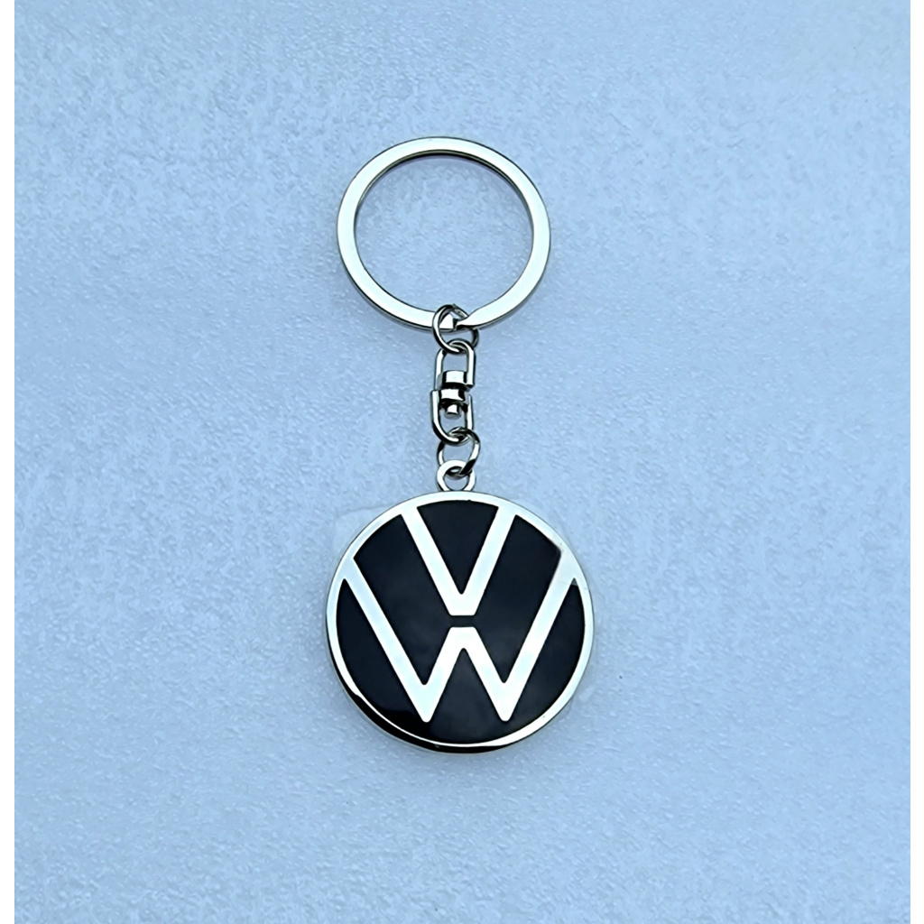 Volkswagen Keyring - (round, black) (New Logo) - Torque Partz
