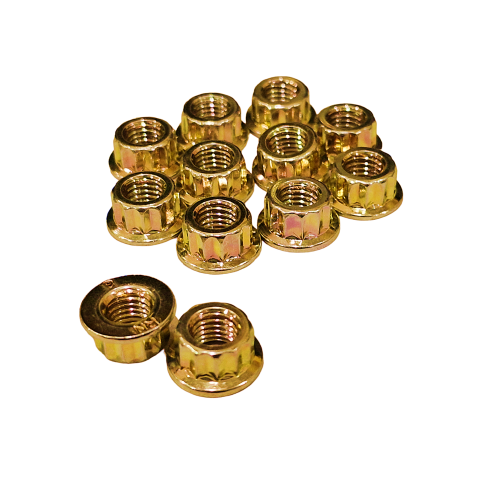M7 Nuts (12 point) (140) (Gold Look) - Torque Partz